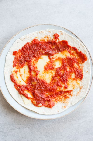 Crispy chicken wrap with spicy tomato salsa - Everyday Delicious