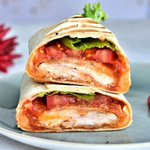 Crispy chicken wrap with spicy tomato salsa - Everyday Delicious