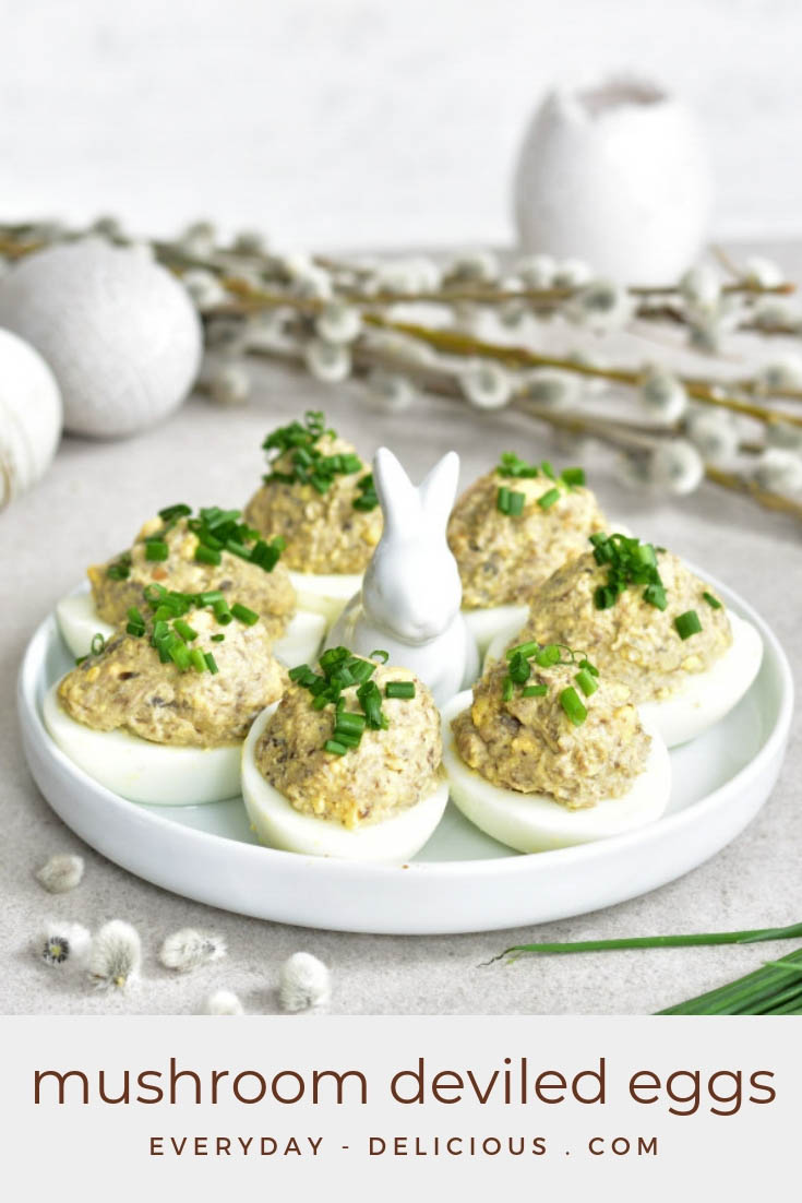 Mushroom Deviled Eggs - easy and flavorful - Everyday Delicious