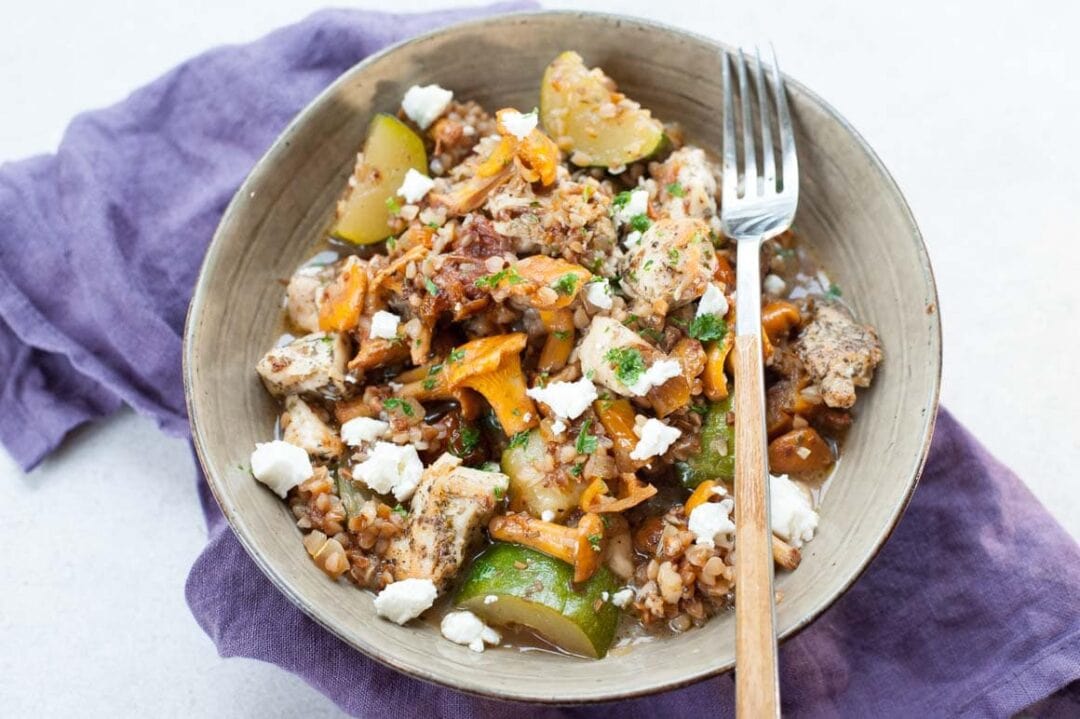 Buckwheat risotto with chicken and chanterelle mushrooms - Everyday ...