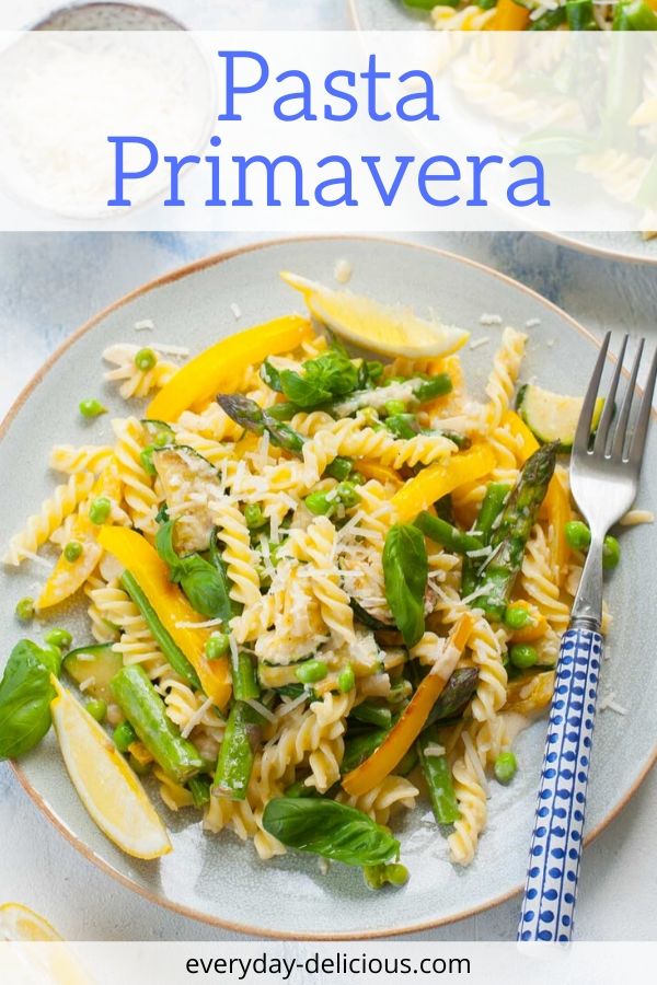 Pasta Primavera (spring vegetable creamy lemon pasta)