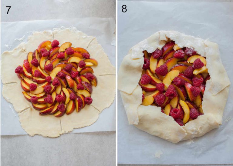 Nectarine galette with raspberries - Everyday Delicious
