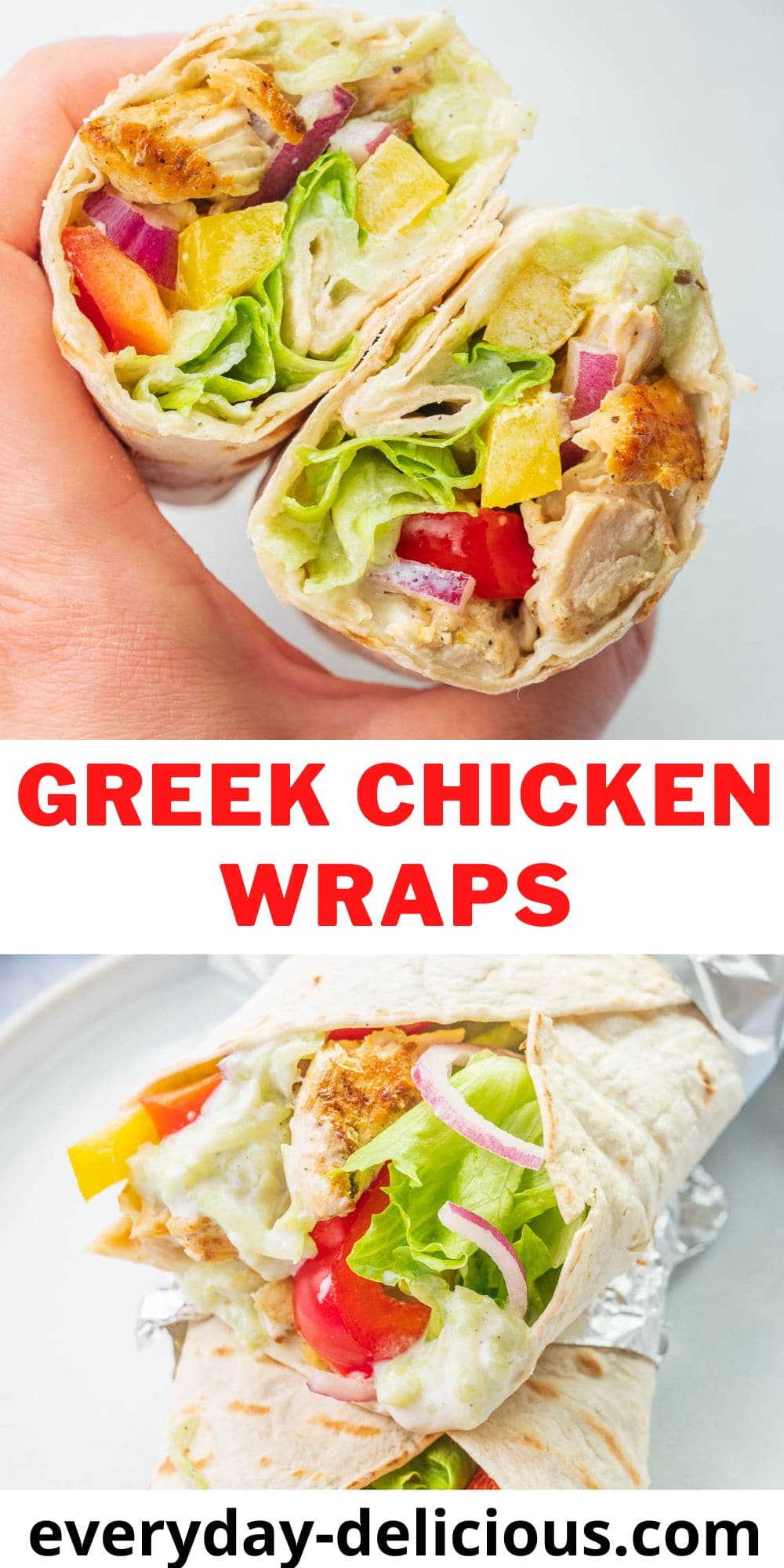 Greek Chicken Wrap - Everyday Delicious