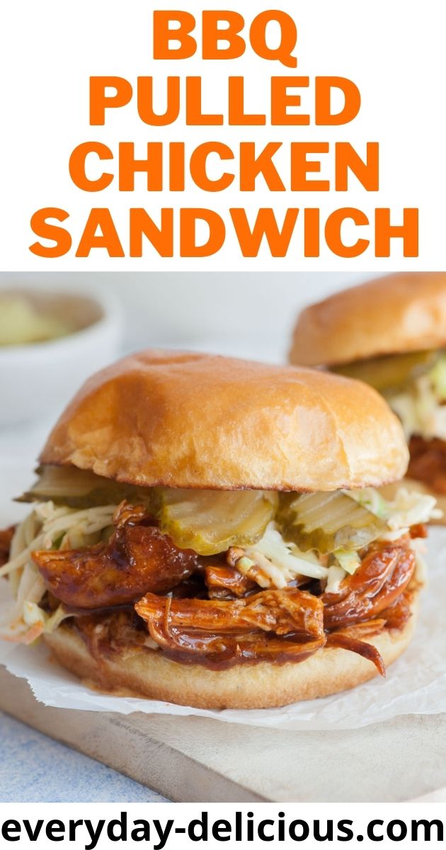 BBQ Pulled Chicken Sandwich - Everyday Delicious BBQ Pulled Chicken Sandwich - Everyday Delicious