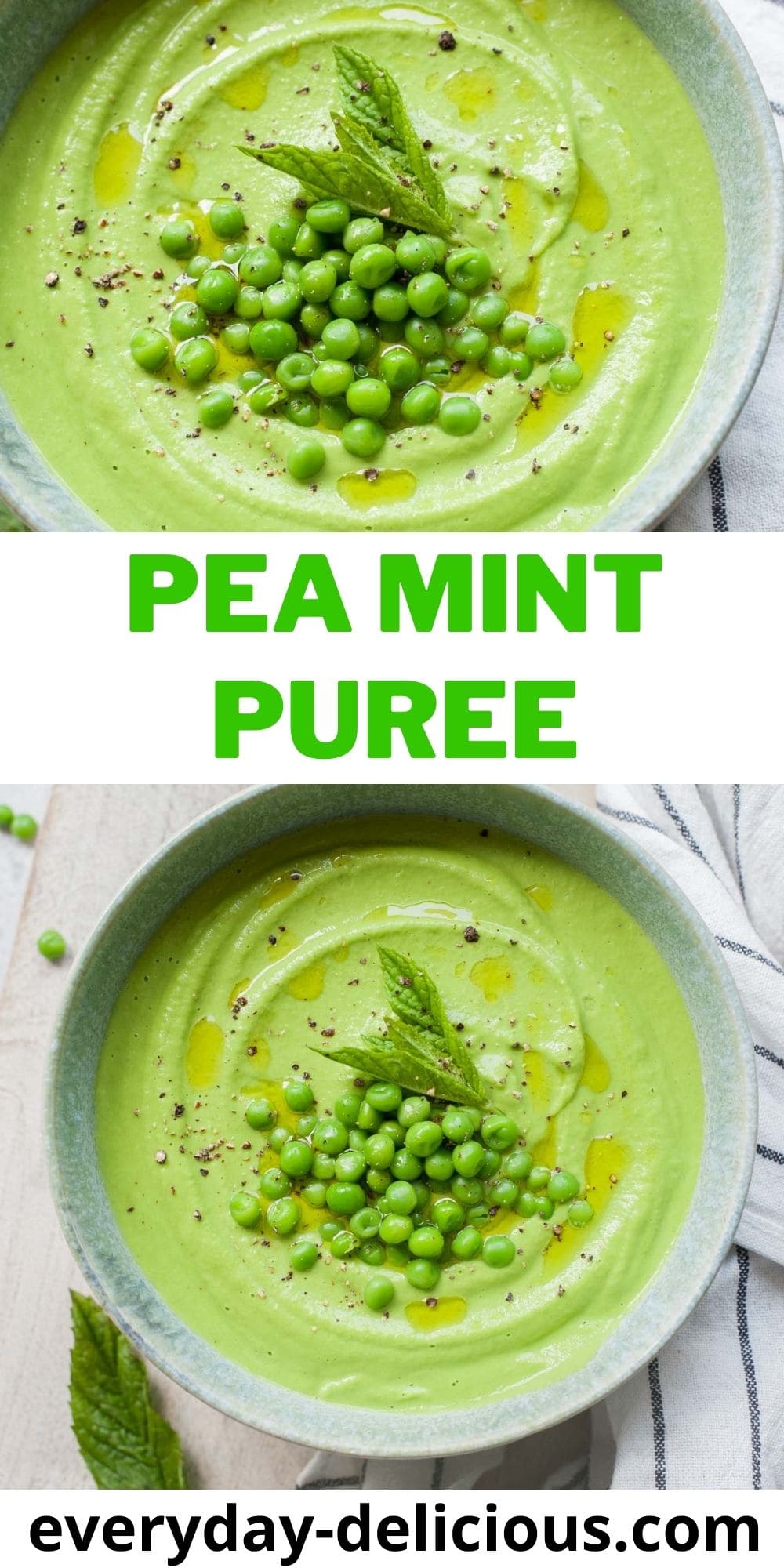 Pea mint puree - Everyday Delicious