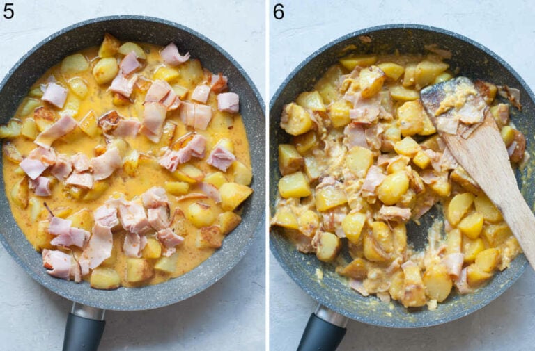 Cheesy Potato Egg Scramble - Everyday Delicious