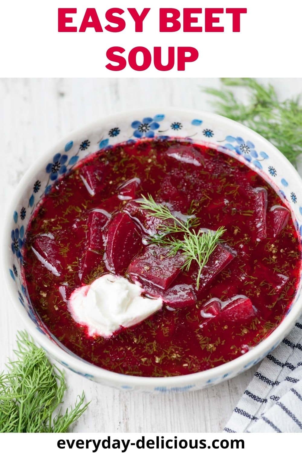 Simple Beet Soup - Everyday Delicious