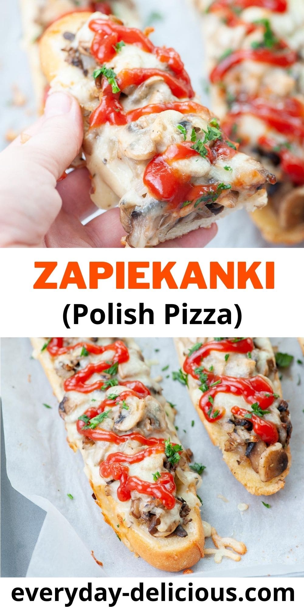 Zapiekanki (Polish pizza) - Everyday Delicious