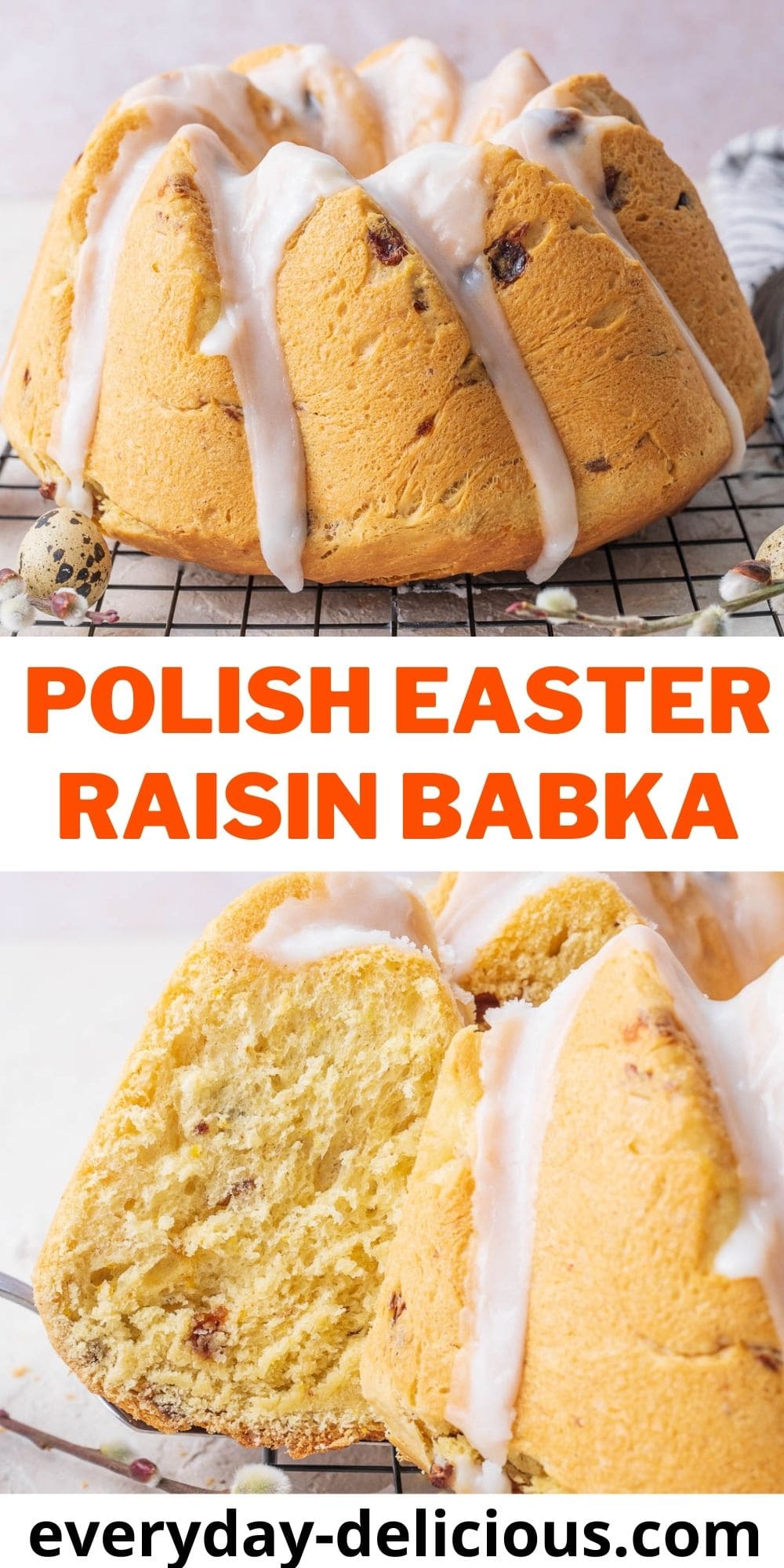 Polish Babka (Easter Yeast Babka with Raisins) - video!