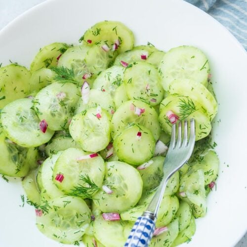 German Cucumber Salad (Gurkensalat) - Everyday Delicious