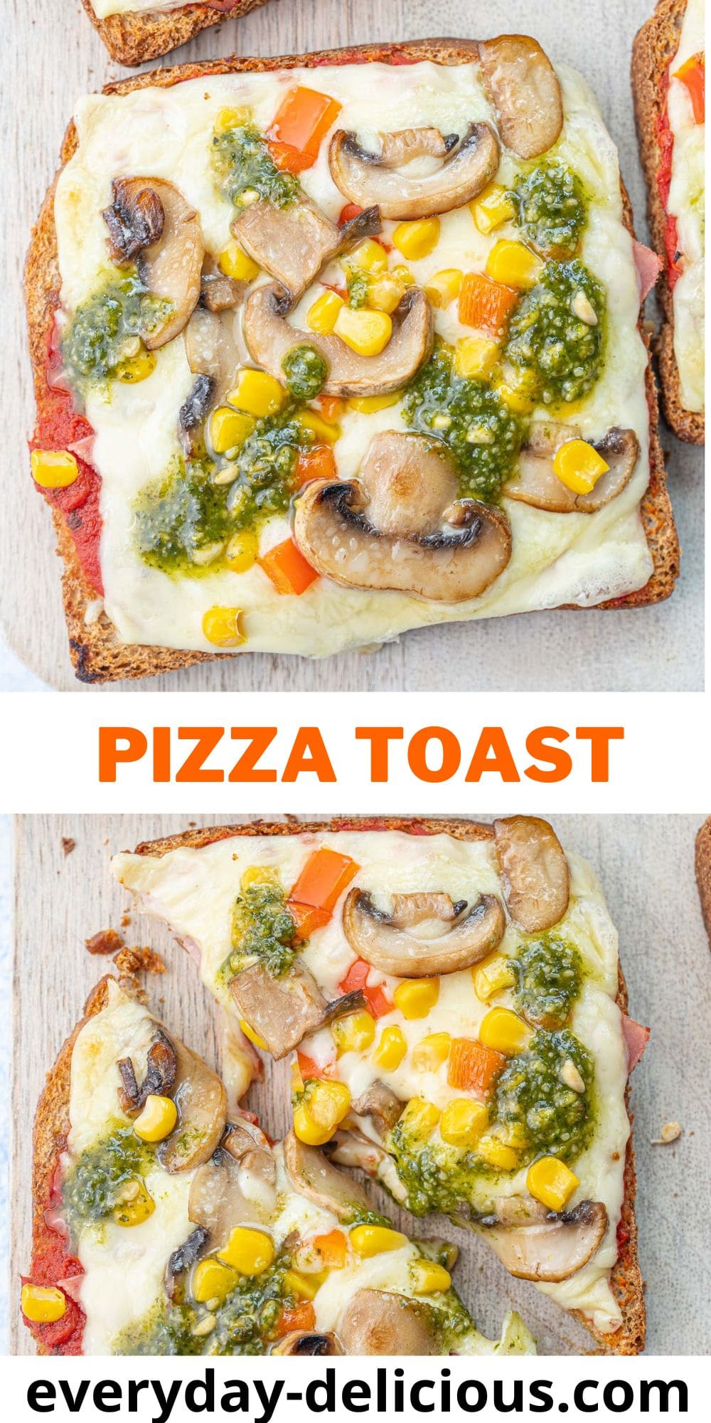 Pizza Toast - Everyday Delicious