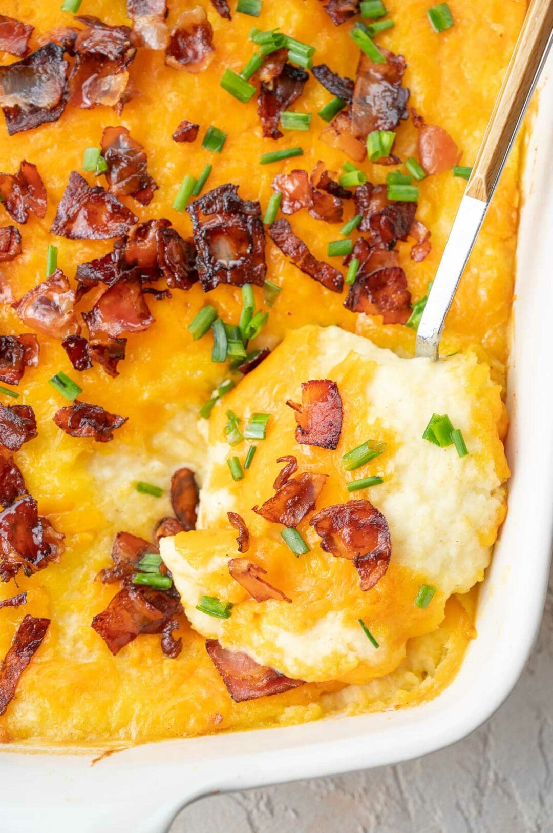 Loaded Mashed Potato Casserole - Everyday Delicious