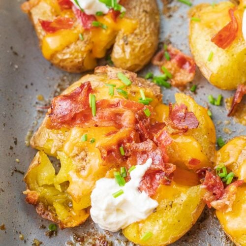 Loaded Smashed Potatoes - Everyday Delicious