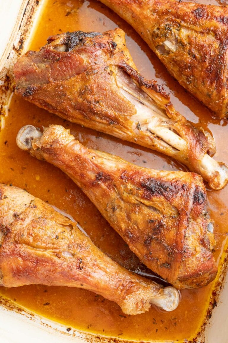 Baked Turkey Drumsticks (fall-off-the-bone meat!) - Everyday Delicious