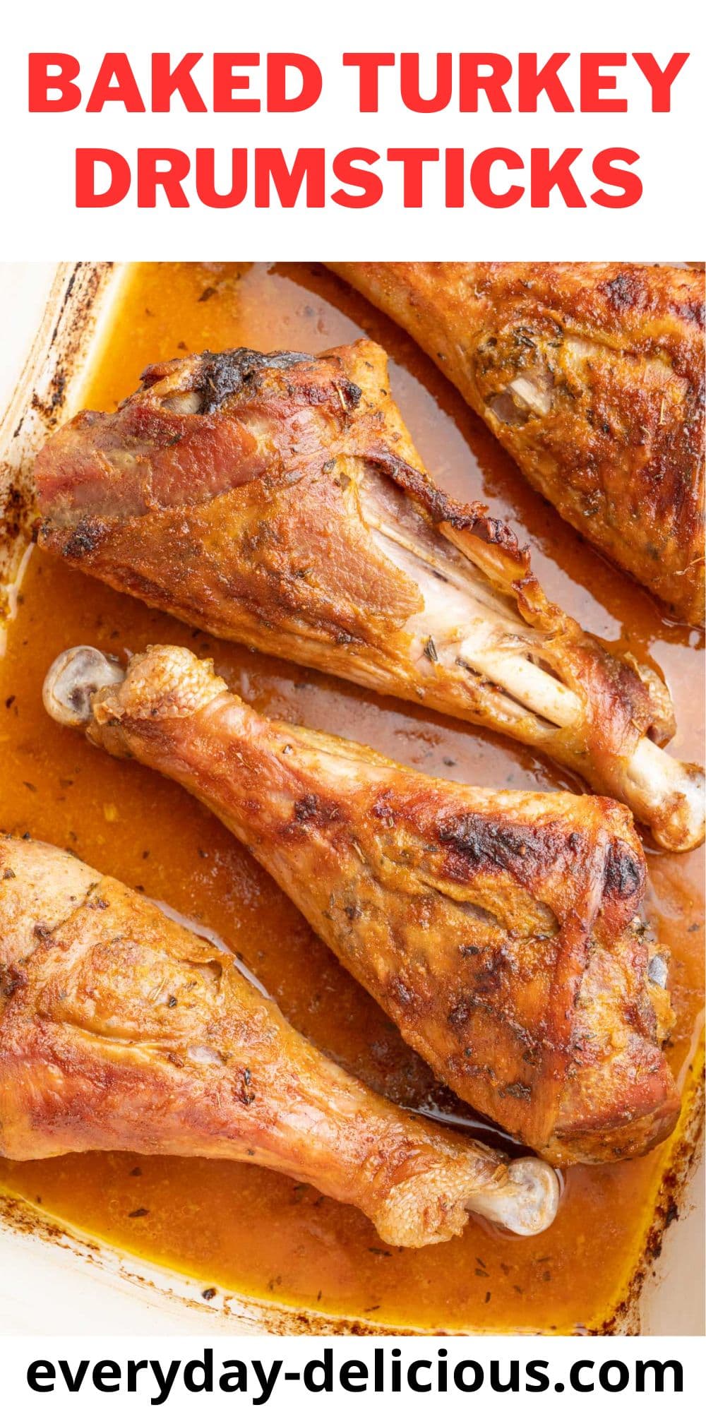 Baked Turkey Drumsticks (fall-off-the-bone meat!) - Everyday Delicious