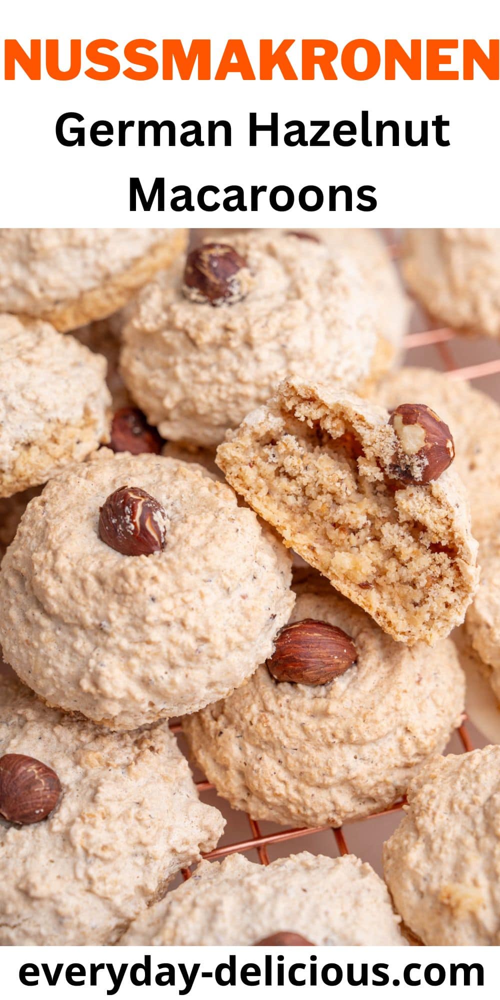 Nussmakronen (German Hazelnut Macaroons) - Everyday Delicious
