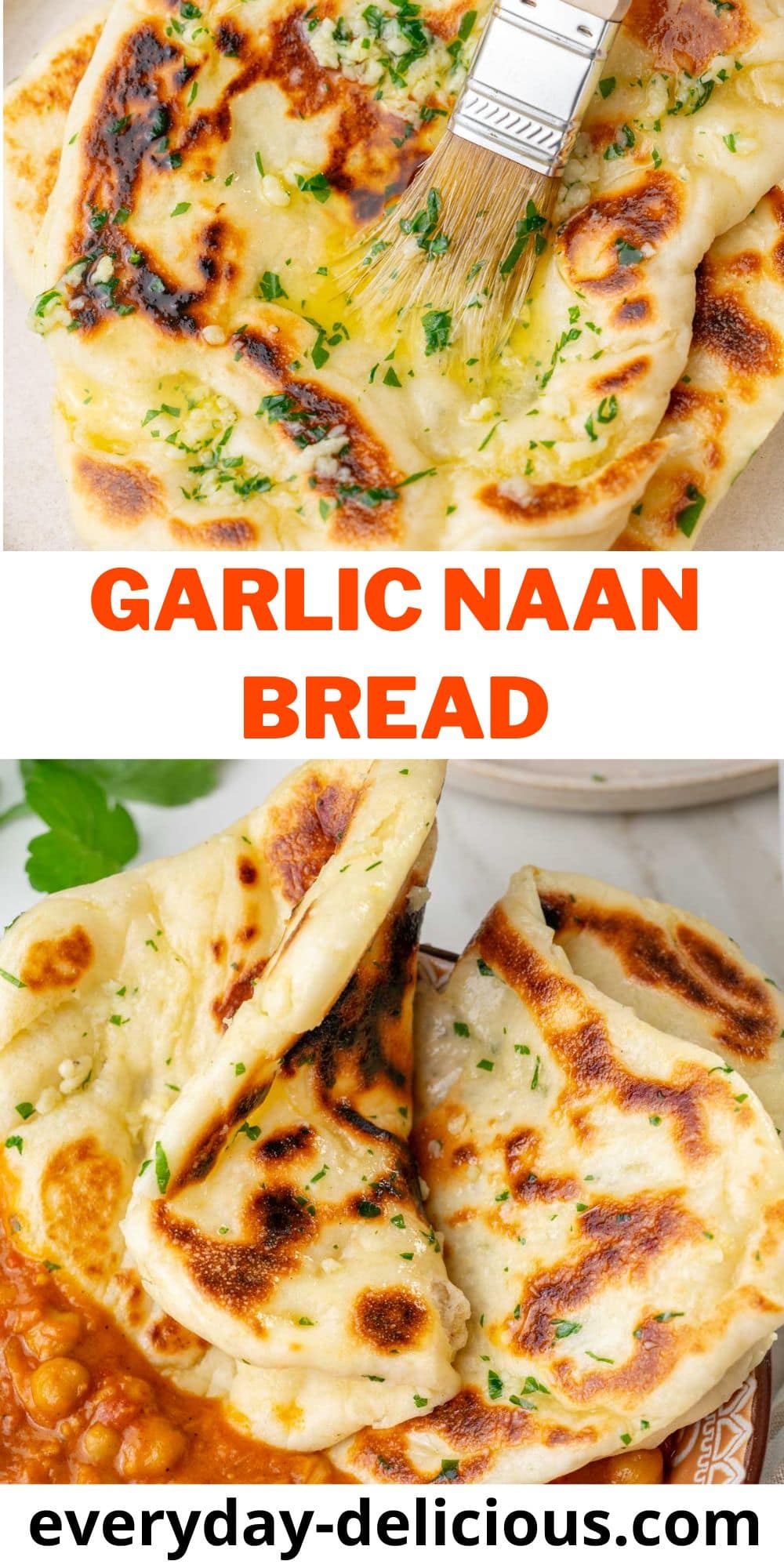 Garlic Naan Bread - Everyday Delicious