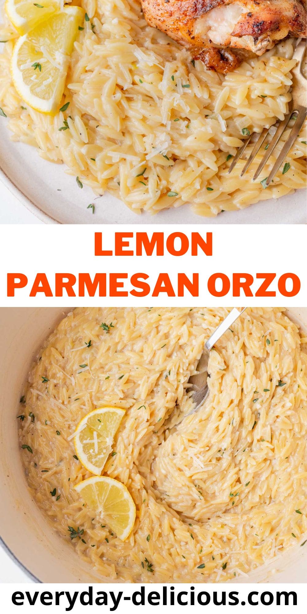 Lemon Parmesan Orzo (Orzo Side Dish) - Everyday Delicious