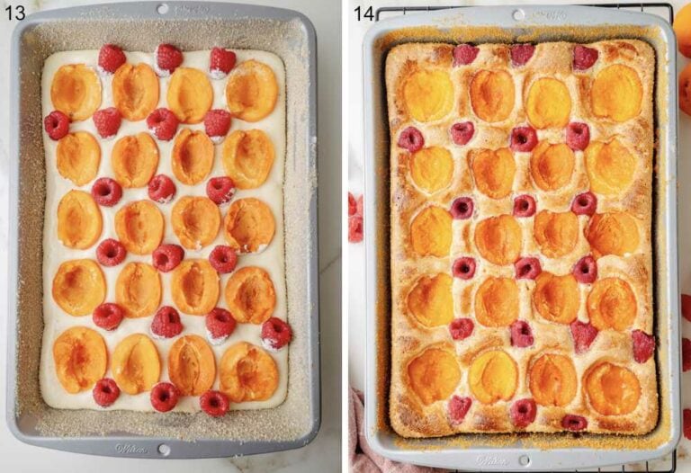 Apricot Raspberry Sponge Cake - Everyday Delicious