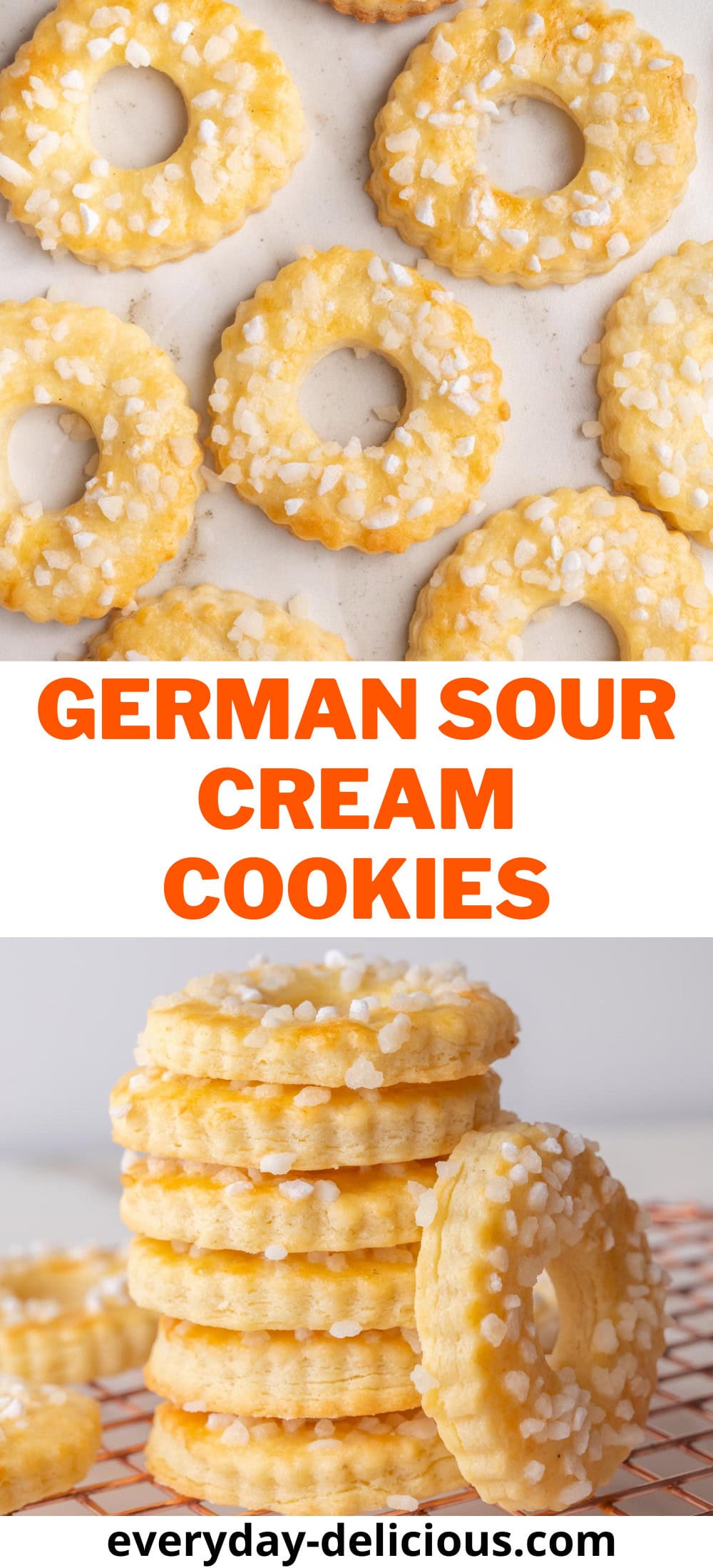 Saure-Sahne-Kringel (German Sour Cream Cookies) - Everyday Delicious